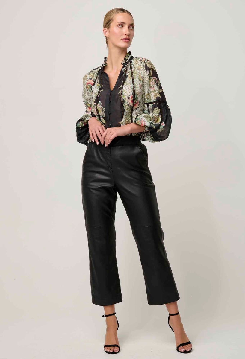 Montoya Leather Straight Leg Pant - Onyx – Confetti Emporium
